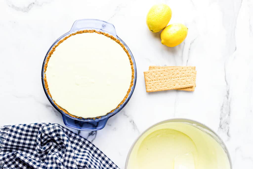 Frozen Lemonade Pie with Vanilla Ice Cream - Tweak and Tinker